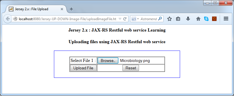 Jersey 2x Web Service For Uploadingdownloading Image File Java