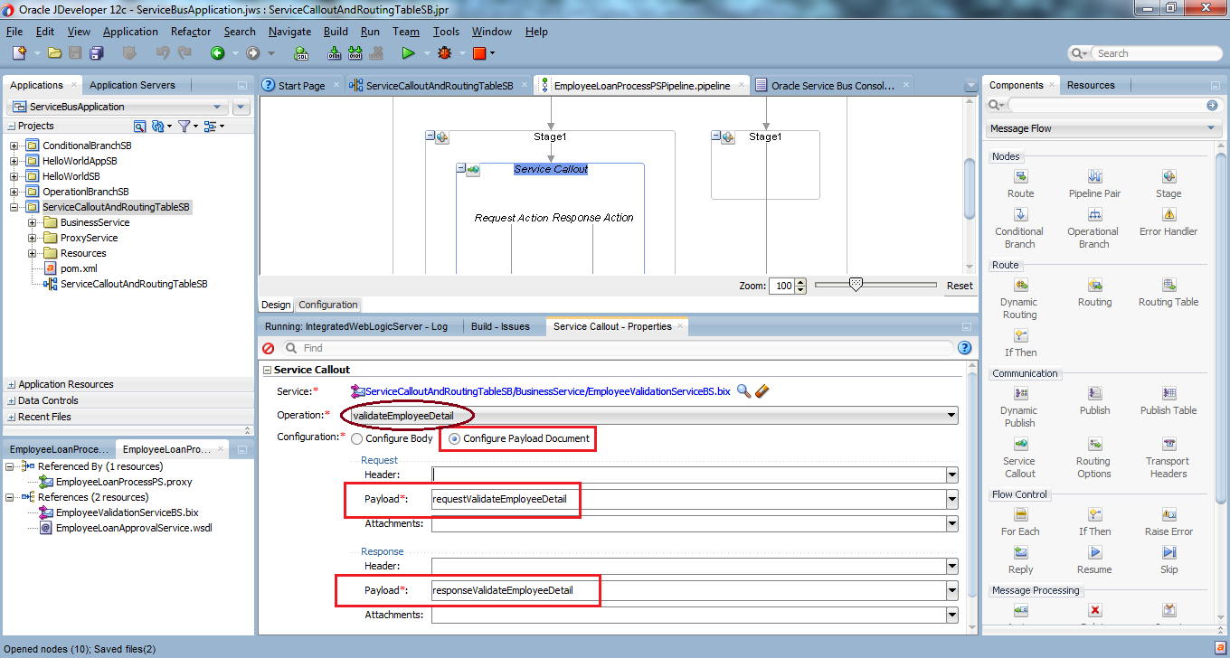 Oracle Osb 12c Service Callout And Routing Table Example