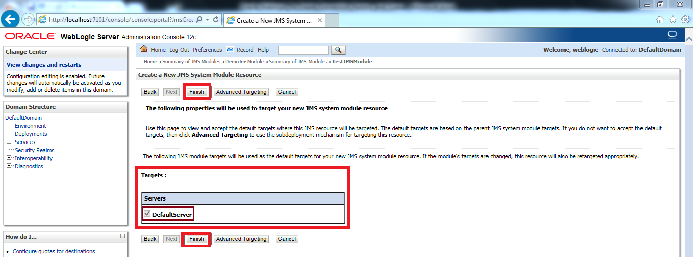 Oracle Weblogic Steps To Create Connection Factory And Queue