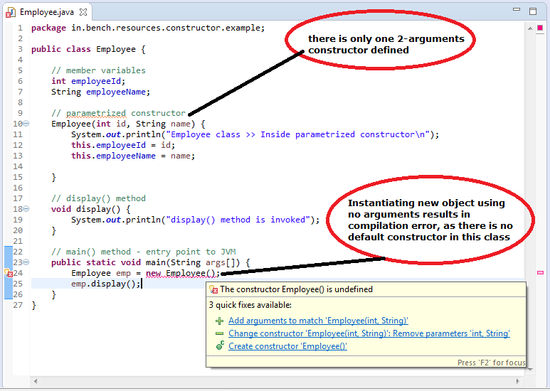 Java Parametrized Constructor With Example BenchResources Net
