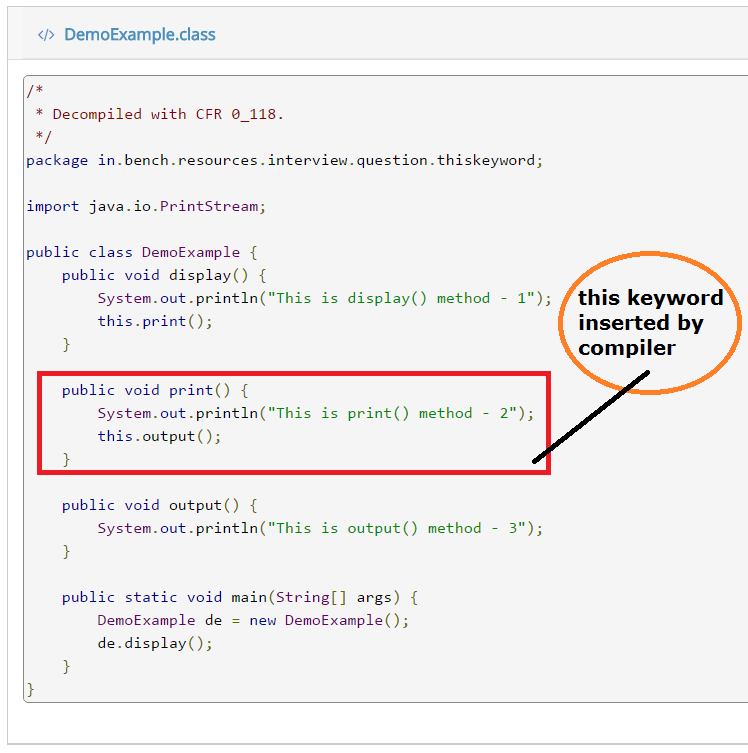 Java Interview Question And Answers On This Keyword Benchresourcesnet