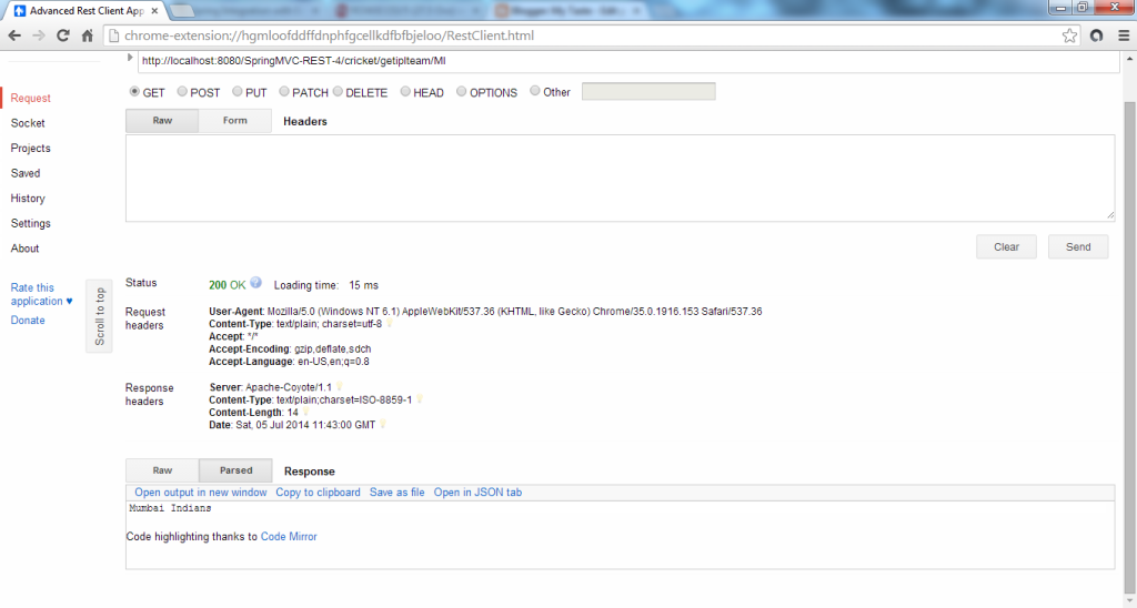 Spring MVC 4.0 Restful web service using @RestController annotation - BenchResources.Net