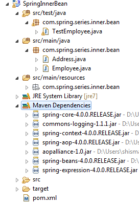 Spring Inner Bean - BenchResources.Net