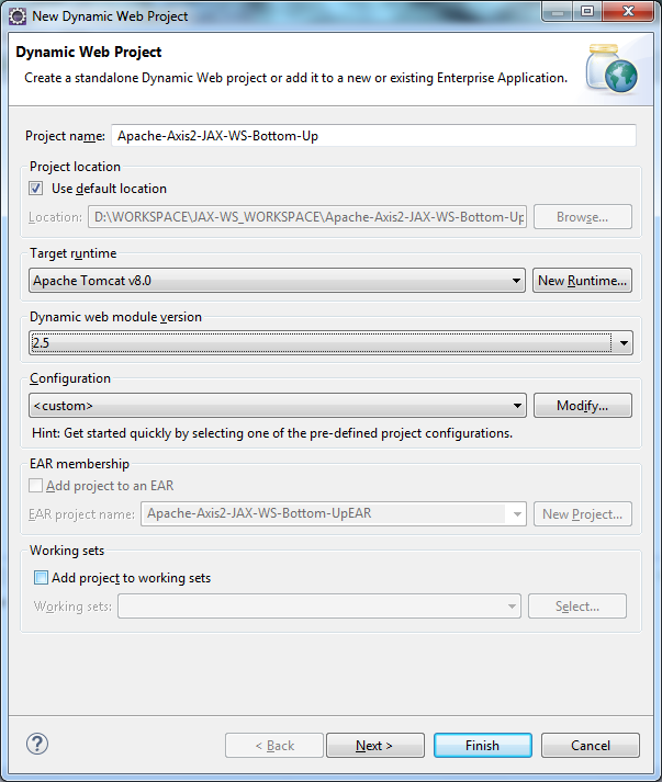 Apache Axis2 Jax Ws Based Web Service Using Bottom Up Approach