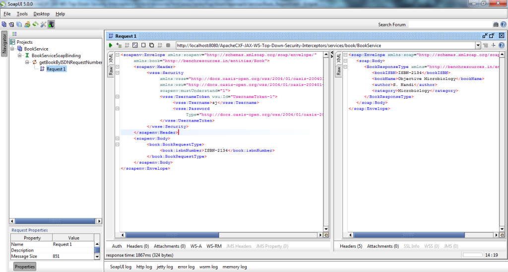 Apache CXF JAX-WS: Web Service using Top-Down approach + Adding CXF interceptors using ...