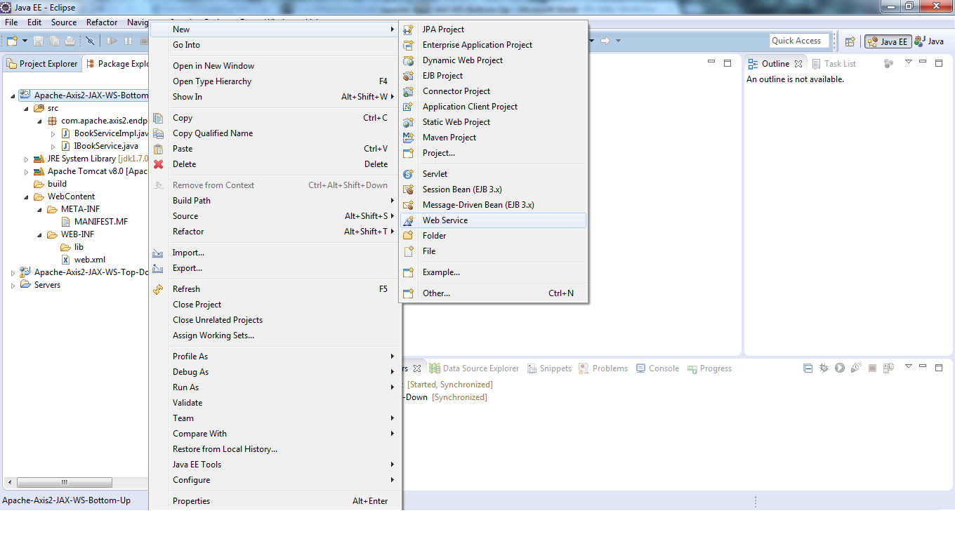 Apache Axis2 Jax Ws Based Web Service Using Bottom Up Approach