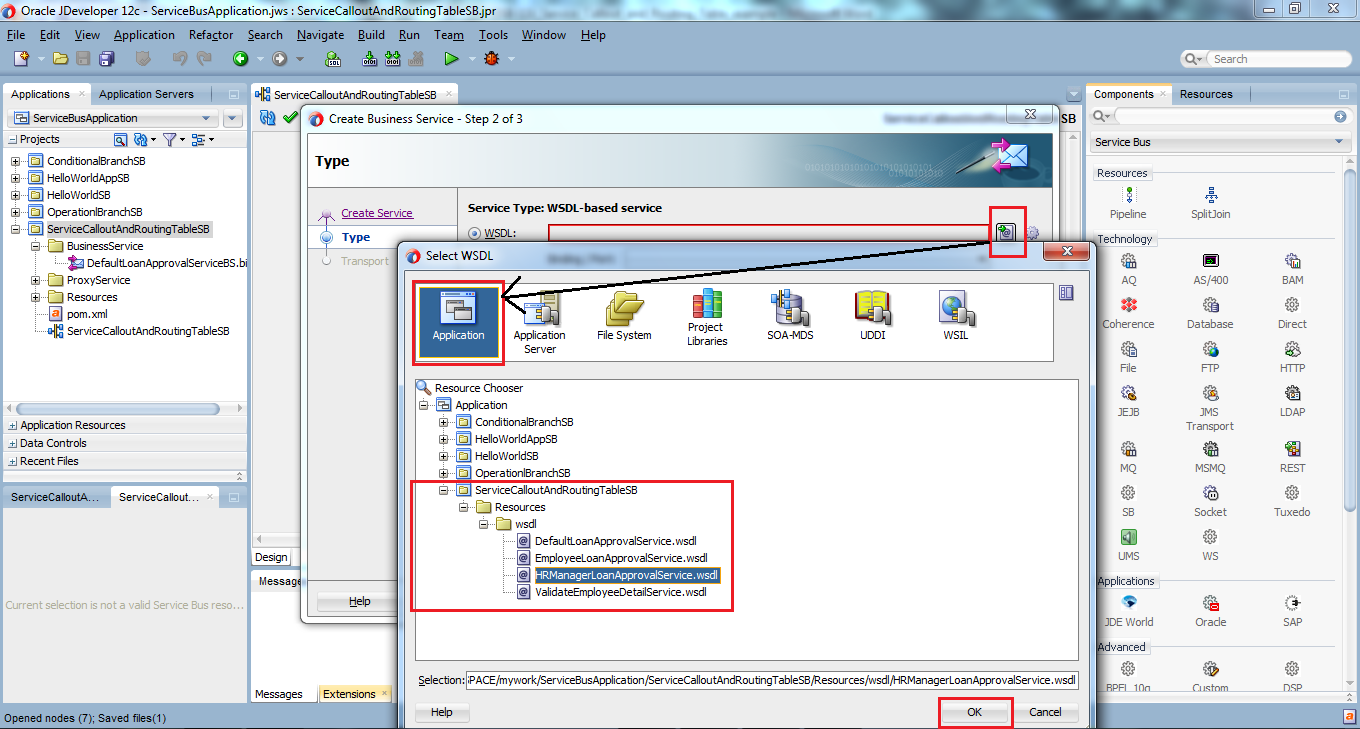 Oracle OSB 12c: Service Callout and Routing Table example ...