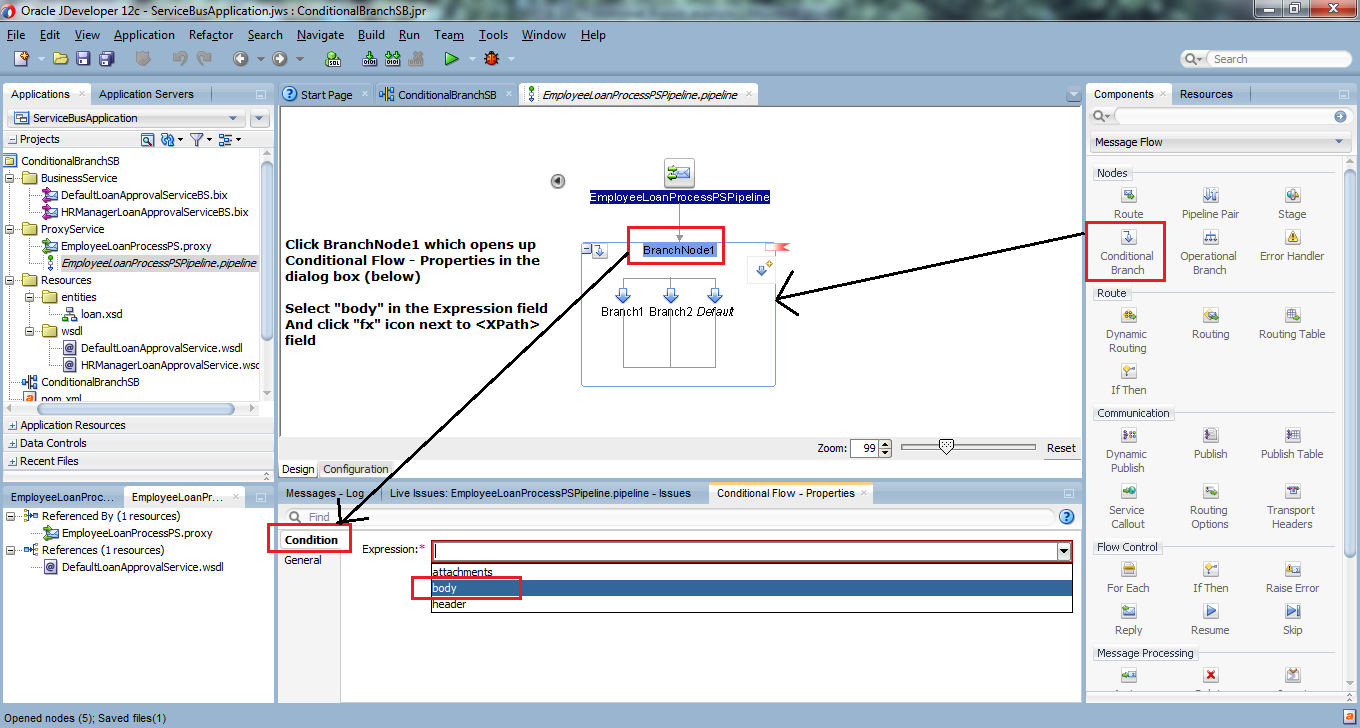 Oracle OSB 12c: Conditional Branch example - BenchResources.Net