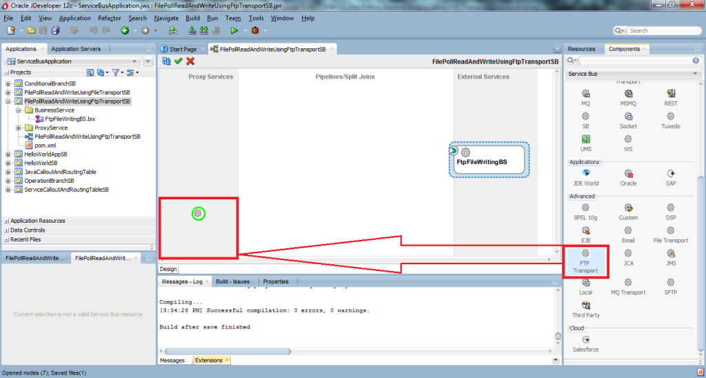 Oracle Osb 12c File Pollingreading And Writing Using Ftp Transport